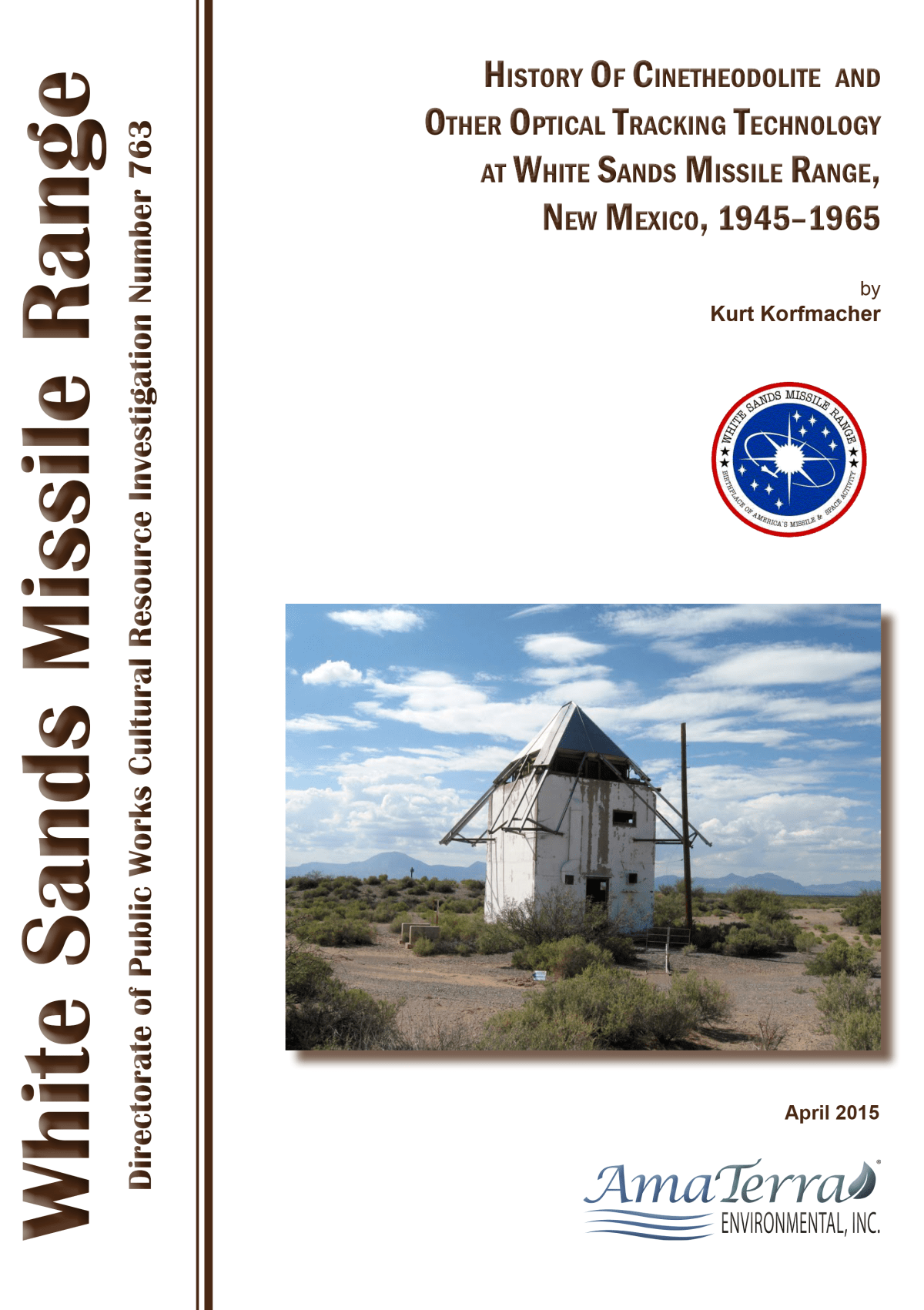 Reports for the National Register of Historic Places – White Sands ...