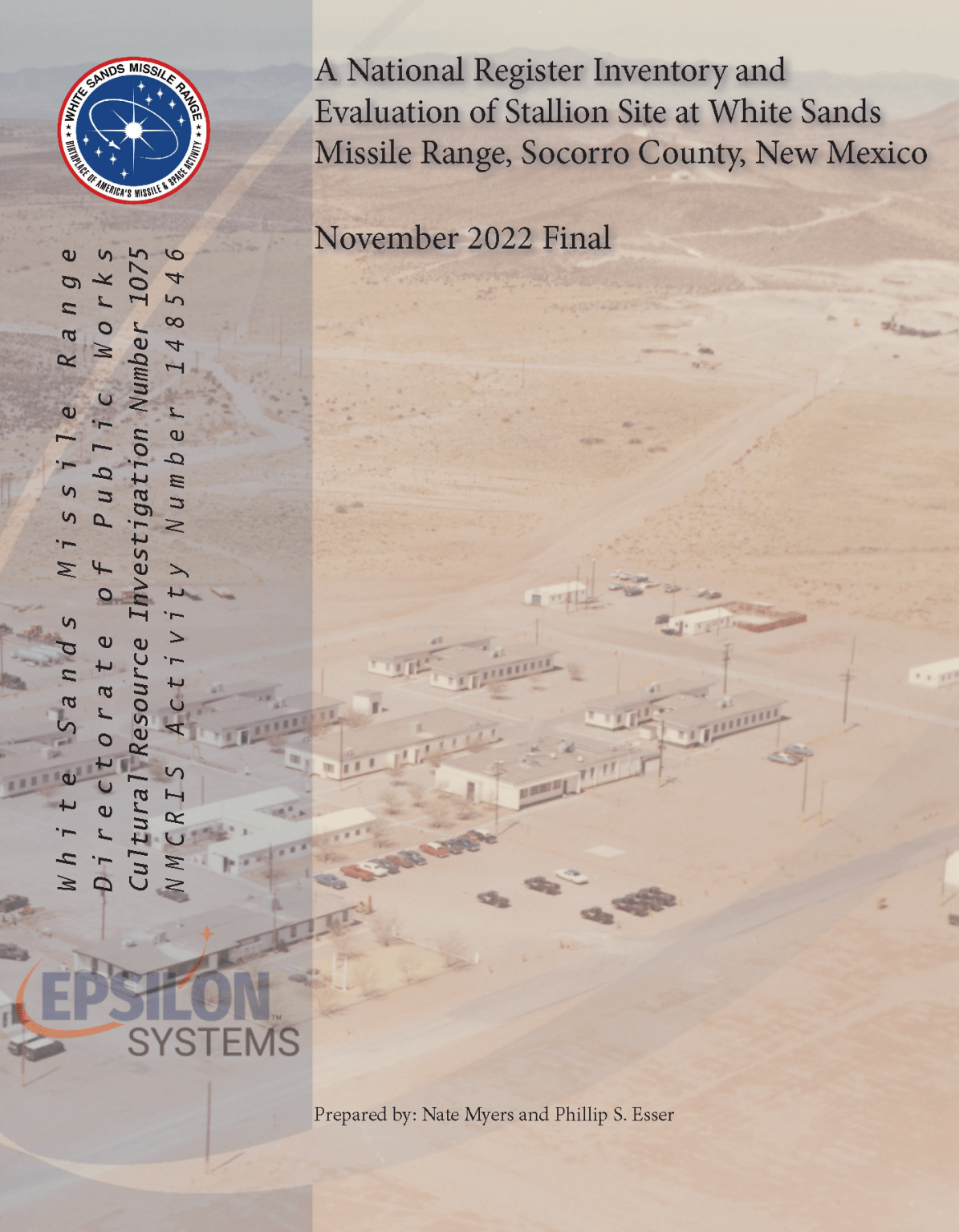 Reports for the National Register of Historic Places – White Sands ...